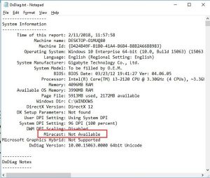 Fix Miracast Not Working on Windows 10
