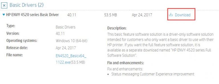 Download HP Envy 4520 Drivers for Windows 10, 8, 7
