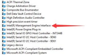Intel Management Engine Interface Driver Download and Code 10 Error Fix