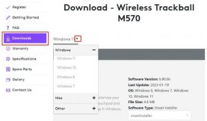 Download Logitech Trackball M570 Driver and Software For Windows and Mac